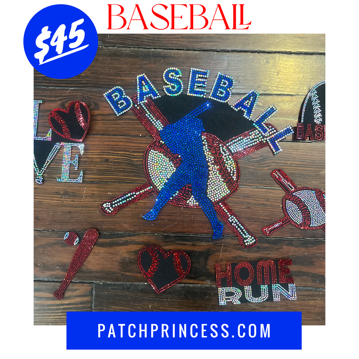BASEBALL 7 PATCH SET – PATCH PRINCESS