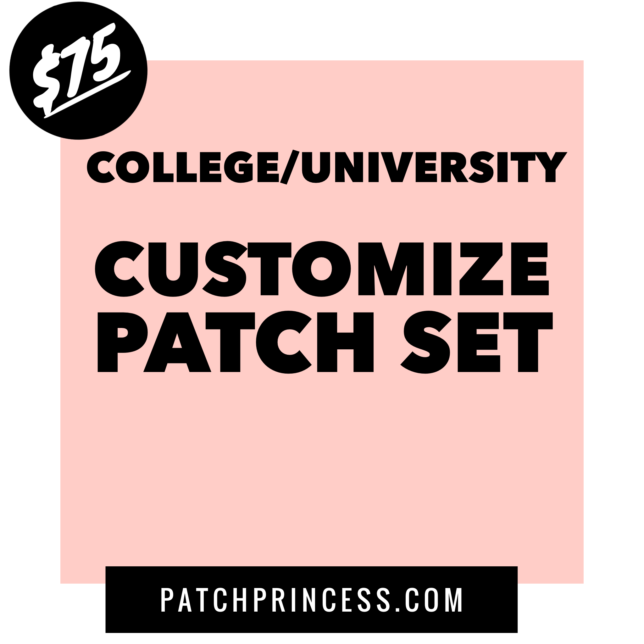 CUSTOMIZE COLLEGE 15 PATCH SET – PATCH PRINCESS