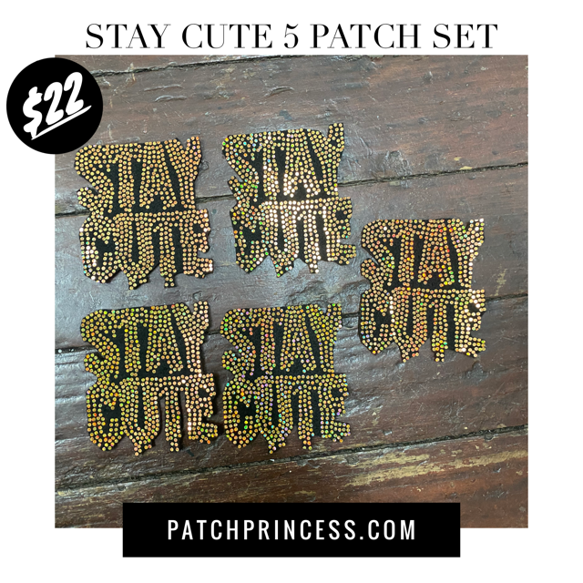 STAY CUTE 5 SET BLING PATCH – PATCH PRINCESS