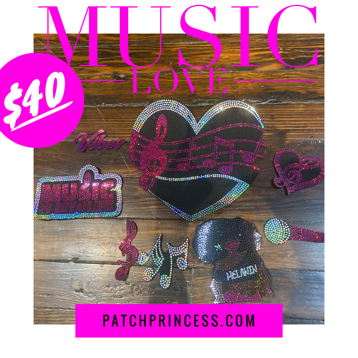 MUSIC LOVE 7 PATCH SET – PATCH PRINCESS