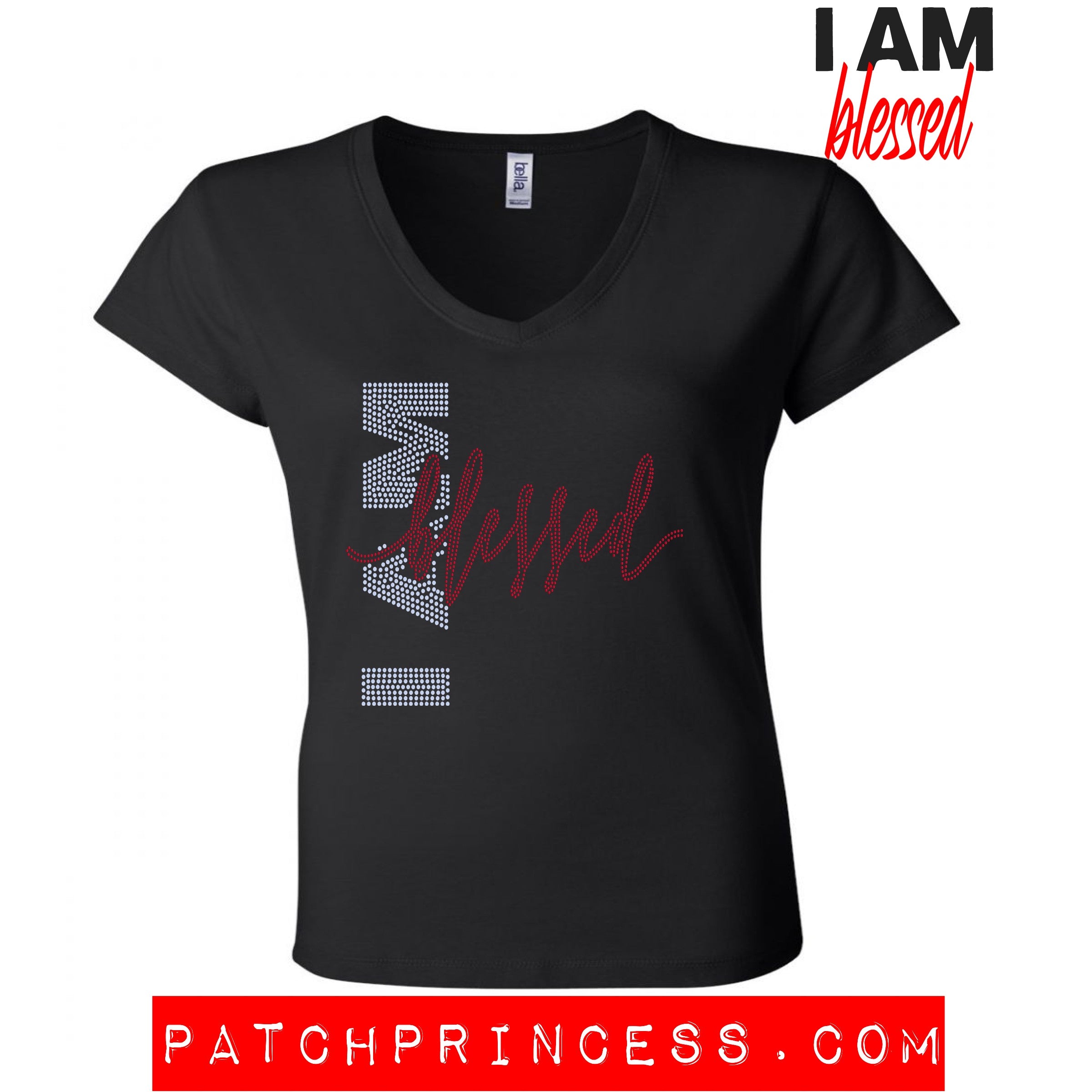 I AM BLESSED BLING TRANSFERS – PATCH PRINCESS