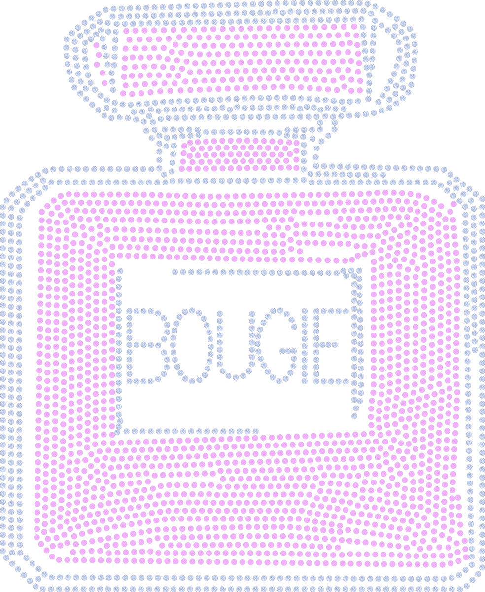 BOUGIE PERFUME BOTTLE CANVAS 11 X 11 BLING TRANSFERS – PATCH PRINCESS