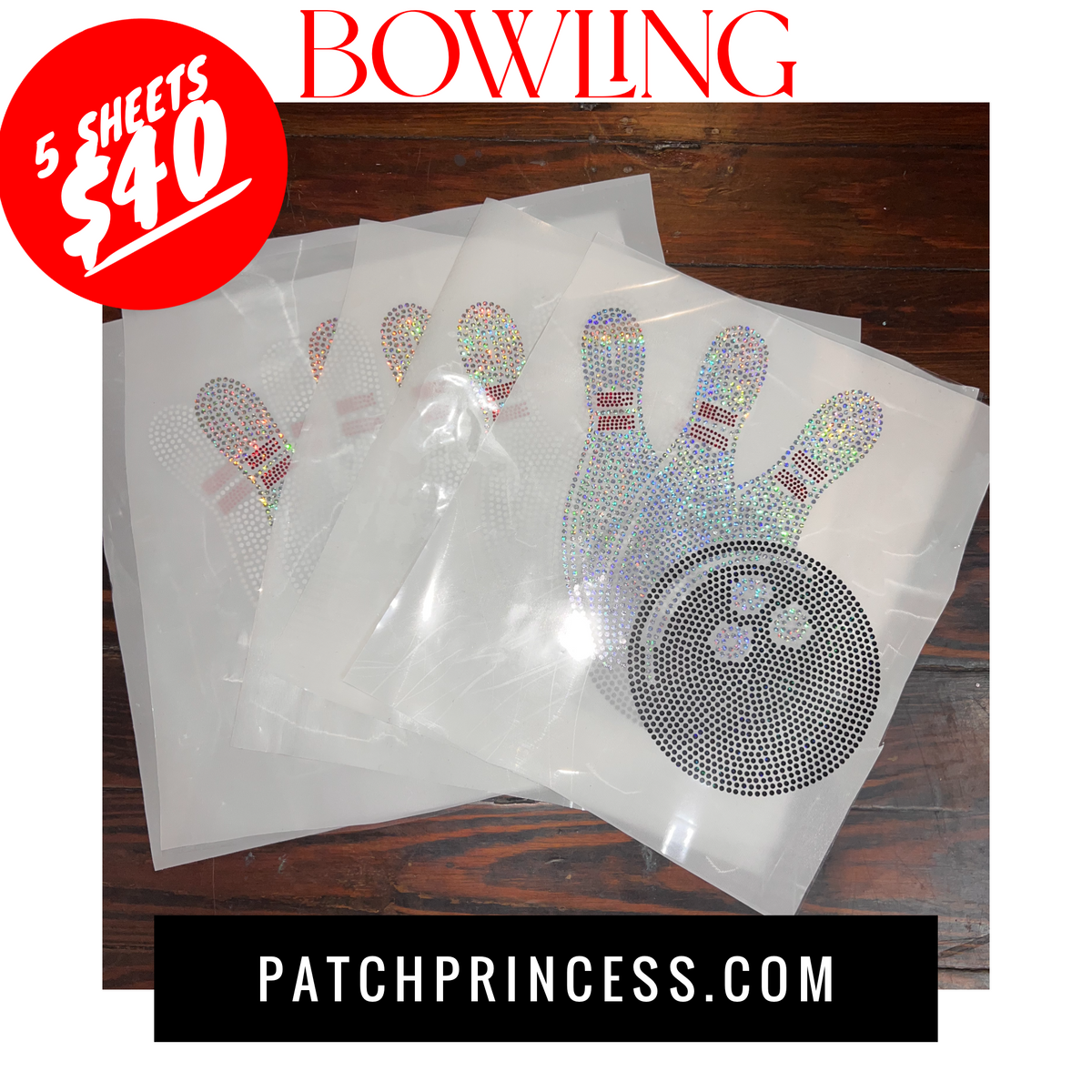 BOWLING BLING TRANSFERS – PATCH PRINCESS