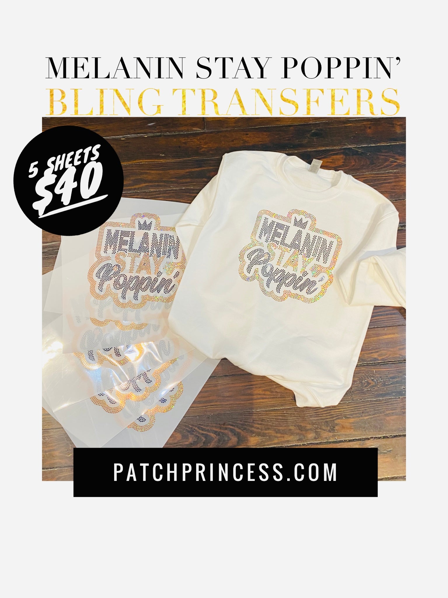 BLING TRANSFERS – PATCH PRINCESS