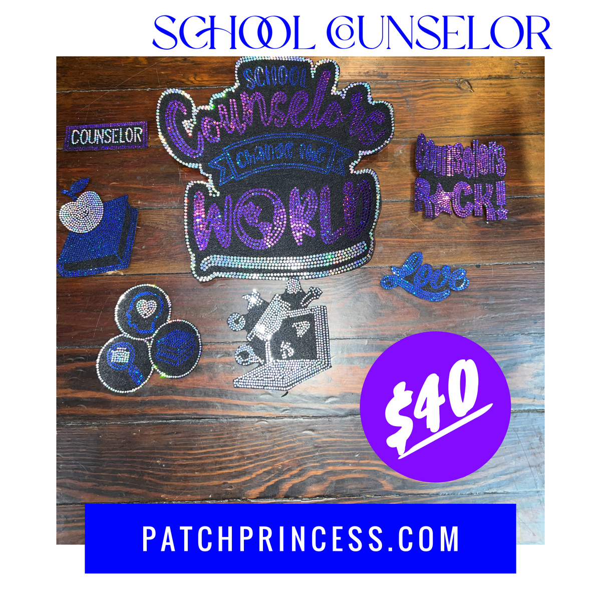 SCHOOL COUNSELOR 7 PATCH SET – PATCH PRINCESS