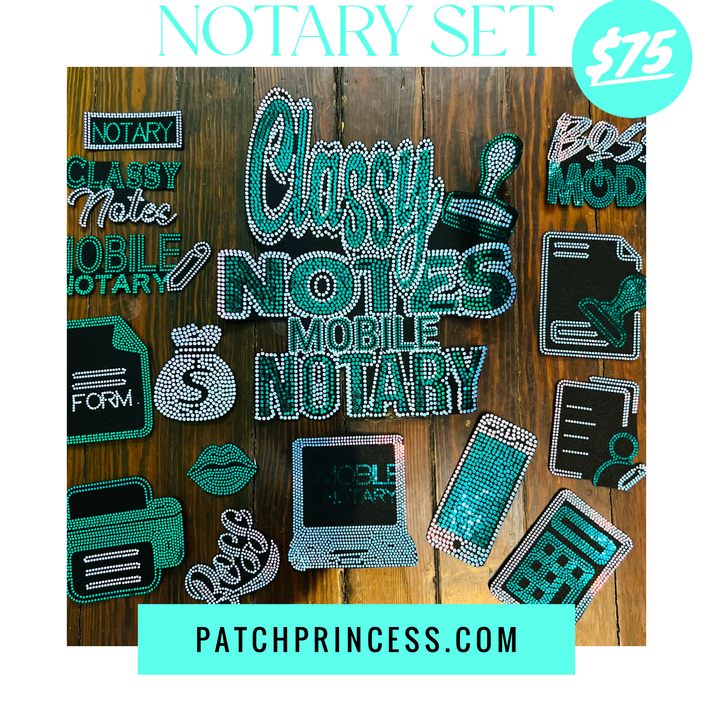 NOTARY 15 PATCH SET – PATCH PRINCESS